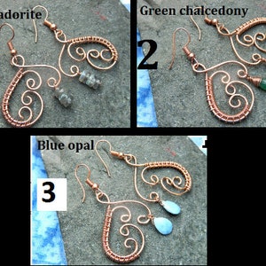 Purely Handcrafted Cooper Wire Wrapped Jewelry Earrings Natural ...