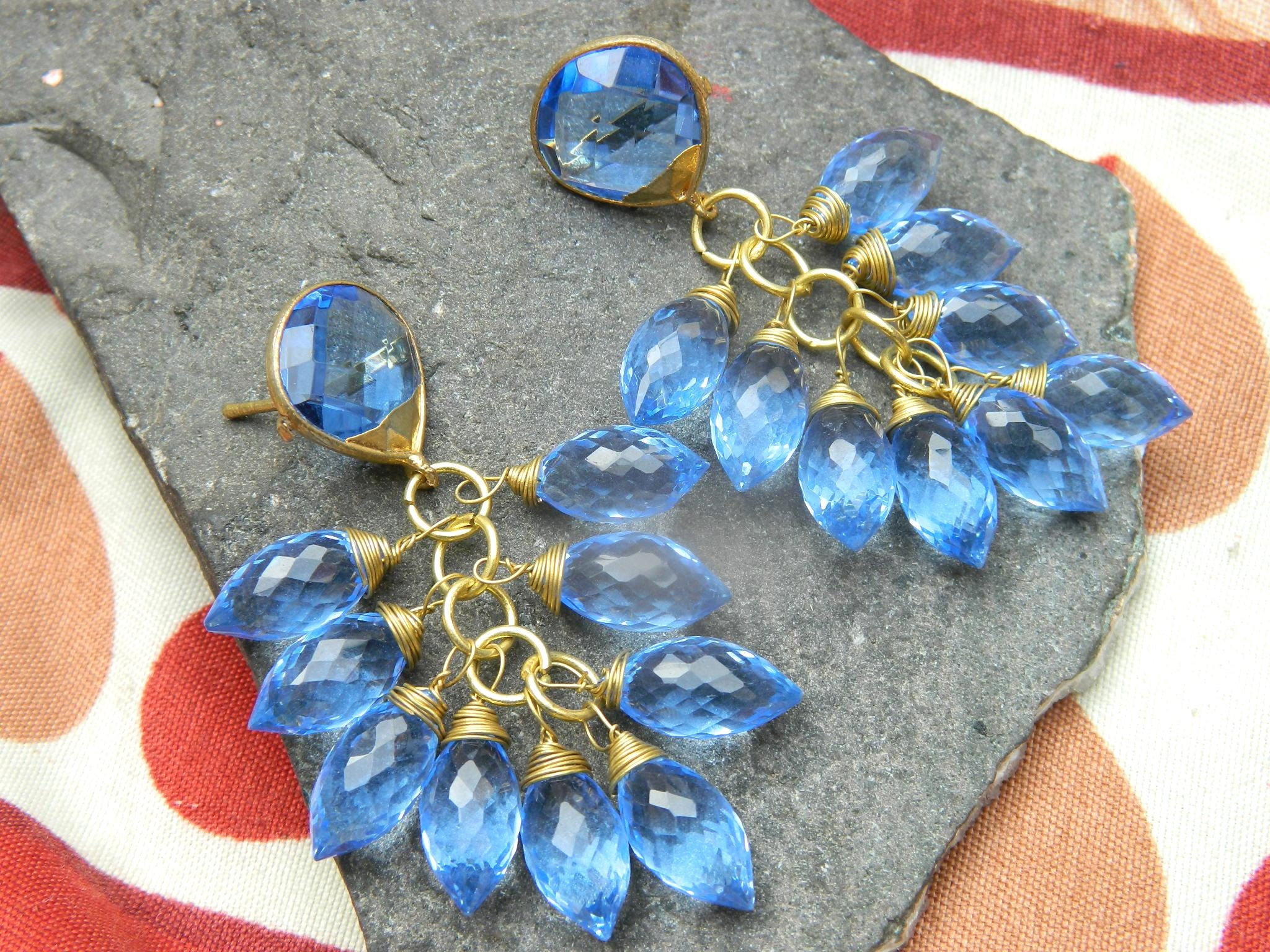 Londong & Swiss Blue Color Synthetische Steine Micro - Etsy.de