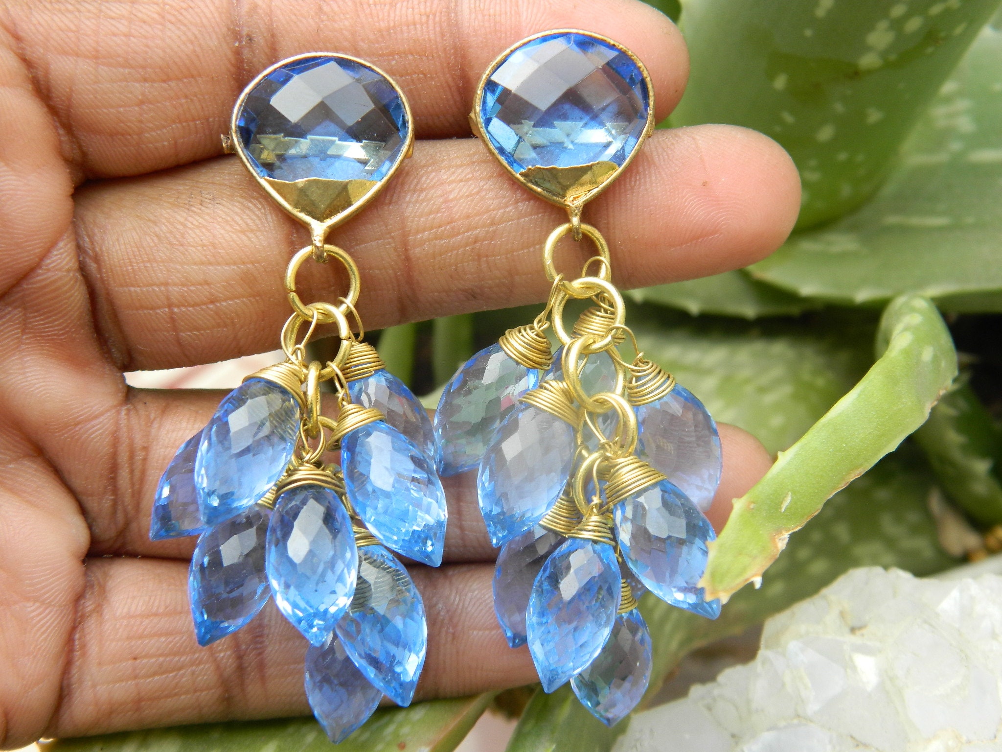 Londong & Swiss Blue Color Synthetische Steine Micro - Etsy.de