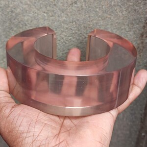 XL Peach Resin Cuff Bangle, Chunky Fashion Jewelry - Etsy
