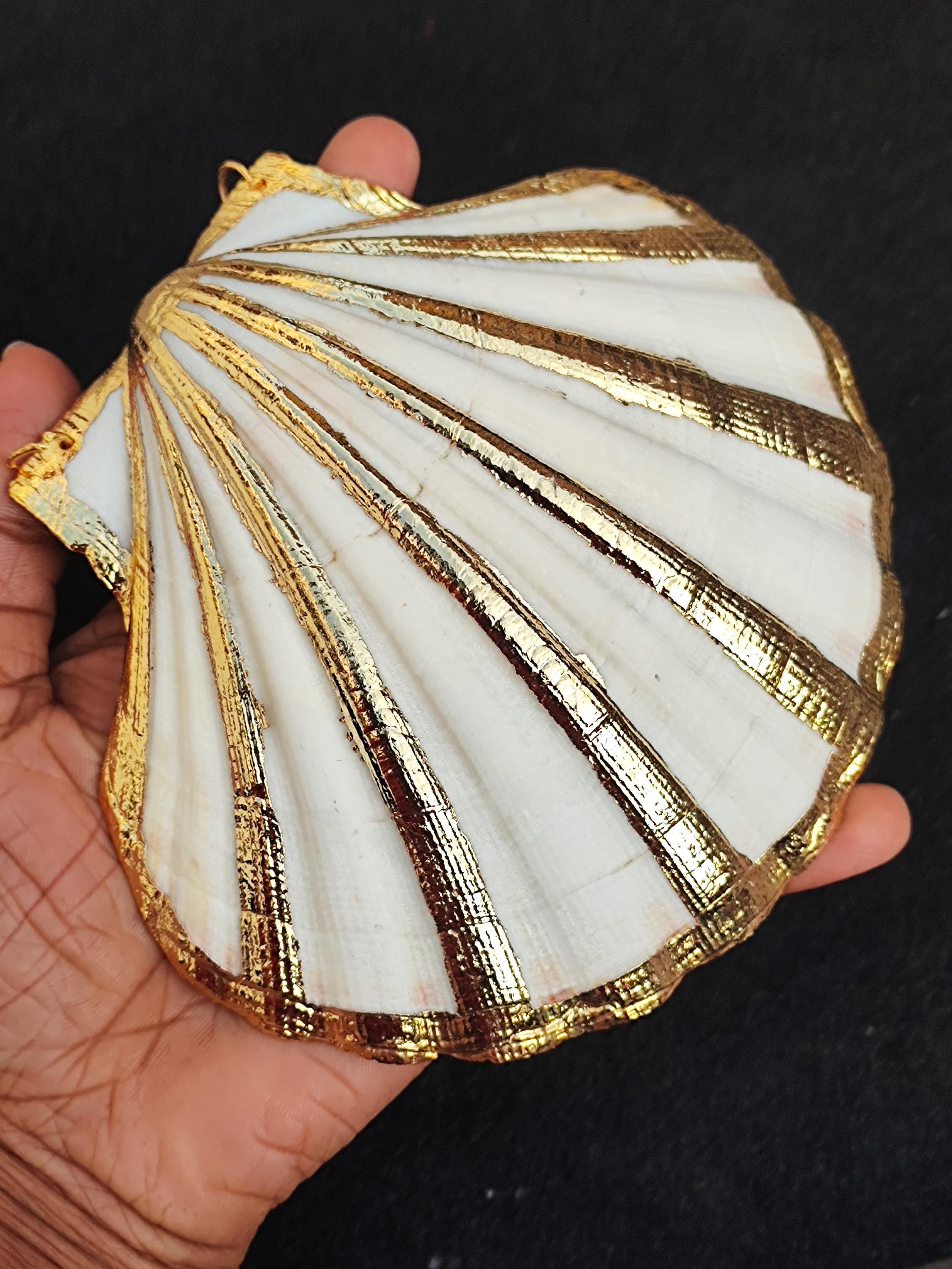 18k Gold Fill Scallop Seashell Pendant, Irish Baking Shell (5.2-5.6 ...