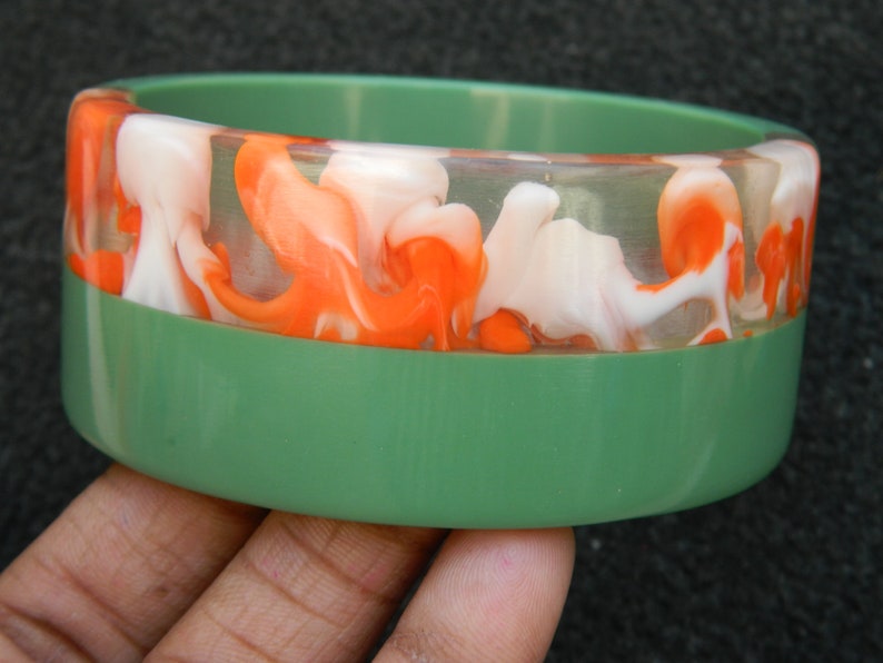 Color Full Resin Bangle Bracelet, Bohemian Stacking Jewelry - Etsy