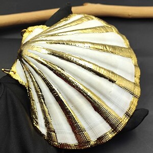 Gold Fill Scallop Shell Pendant, Irish Baking Shell Decor (4" Wide) - Etsy