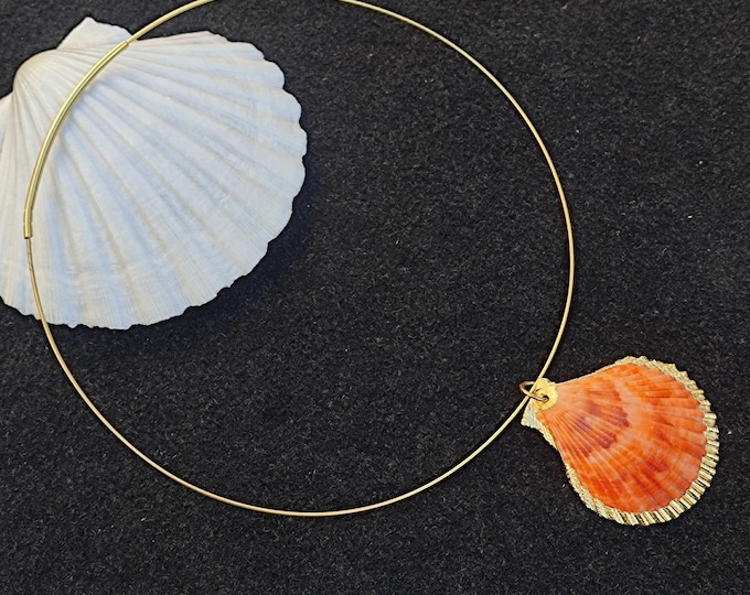 Crochet Conch Shell Pendant Necklace Jewelry - Etsy