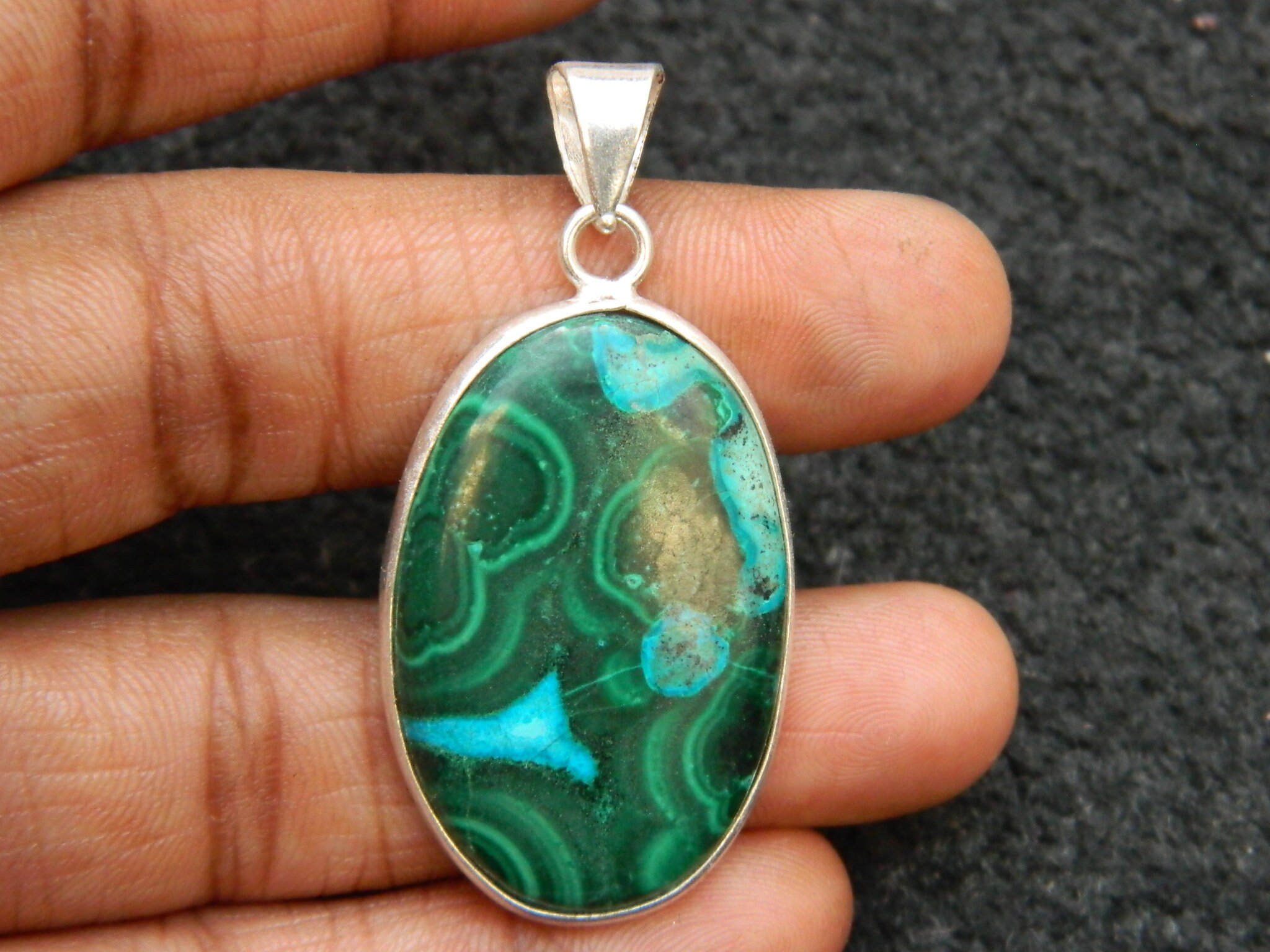 Natural Moss Agate Ruby Zoisite & Azurite Malachite Gemstone | Etsy