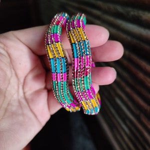 Multi Color Lakh Bangles Lac Bangles Designer Jaipuriya Lakh Bangles ...