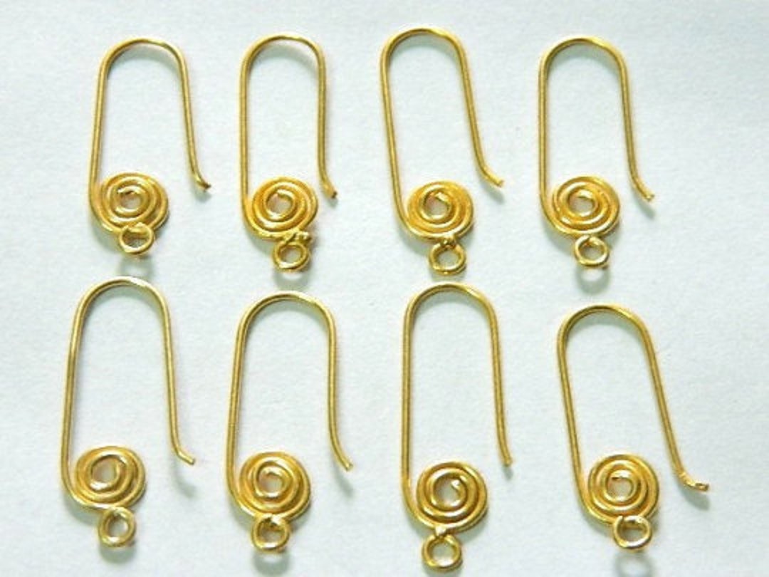 1 Pair Hooke - Gold Ear Hooks - Gold Plated Hook - Jewelry Making ...