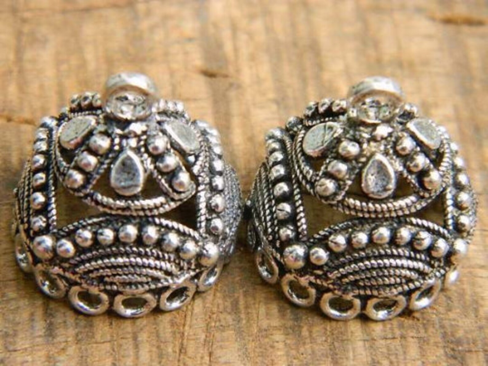 2 Pcs Oxidized Silver Plated Women Jhumka Jhumki Brass Jhumki - Etsy UK