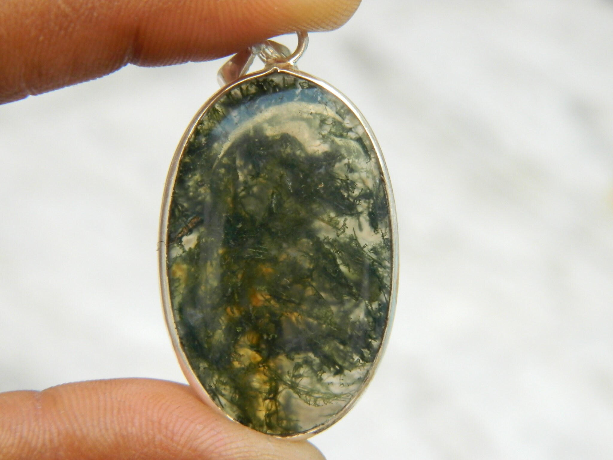 Natural Moss Agate Ruby Zoisite & Azurite Malachite Gemstone | Etsy