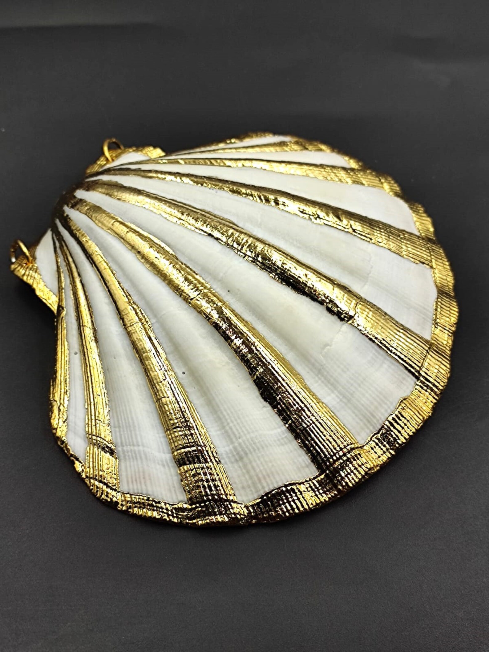 Gold Fill Scallop Shell Pendant, Irish Baking Shell Decor (4" Wide) - Etsy