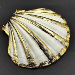 Real Scallop Seashell 18k Gold Fill Electroplated Pendant Irish Baking ...