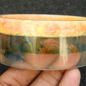 Color Full Resin Bangle Bracelet, Bohemian Stacking Jewelry - Etsy