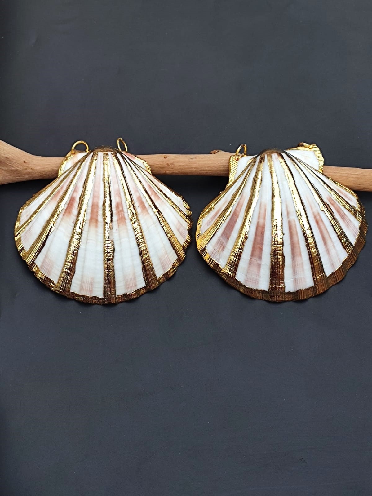 Gold Filled Scallop Shell Pendant, Extra Large Genuine Seashell - Etsy