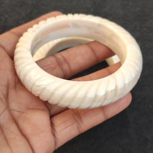 1 Piece Ethically Sourced Natural Buffalo Bone Jewelry Bone Bangle ...