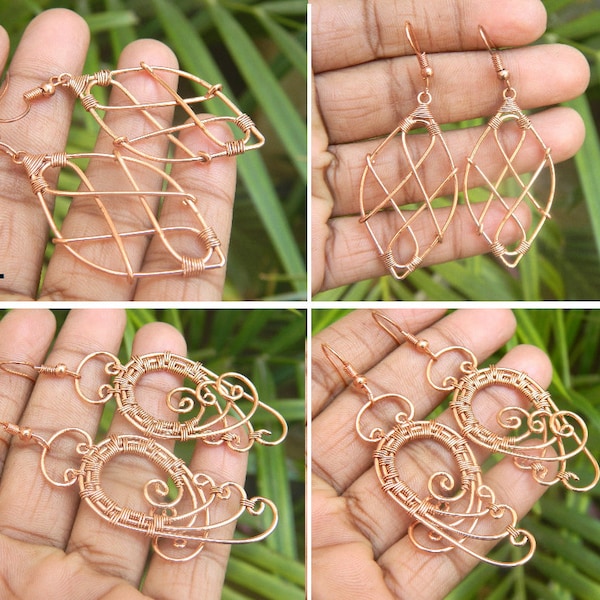 Wire Wrap Earrings - Etsy