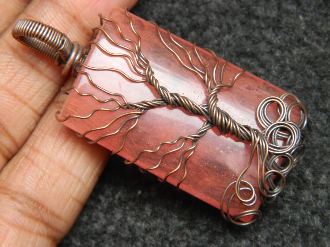 Rose Berry Color Synthetic Stones Unique Smooth Chicklet Shape Tree of ...