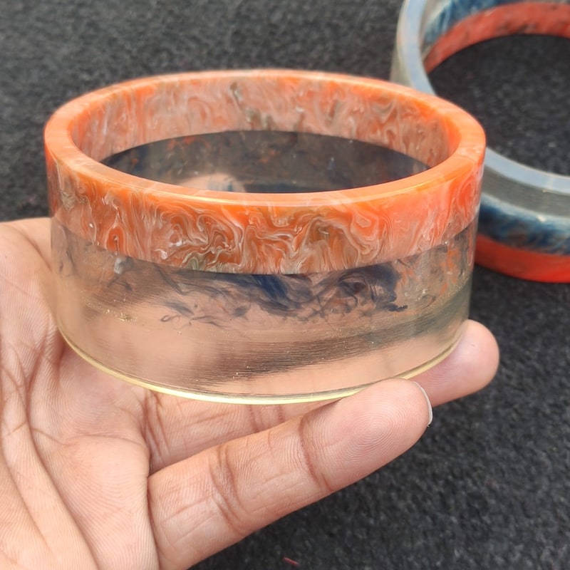 Orange Bangle Bracelet - Etsy