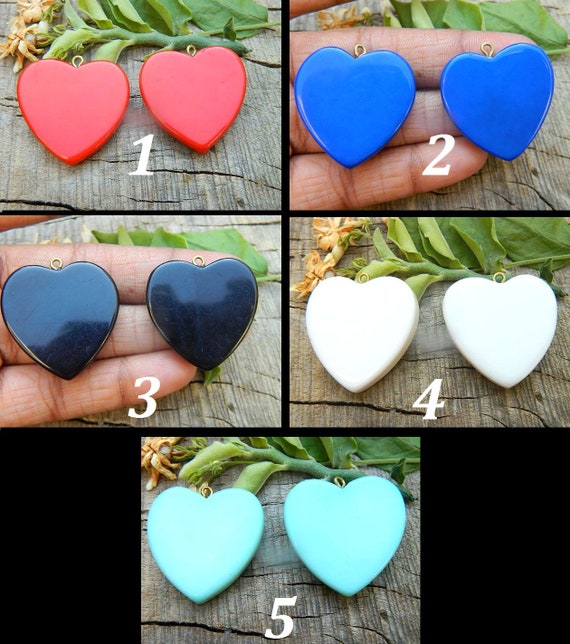 Resin Connector Multi Color Heart Shape Connector Resin | Etsy