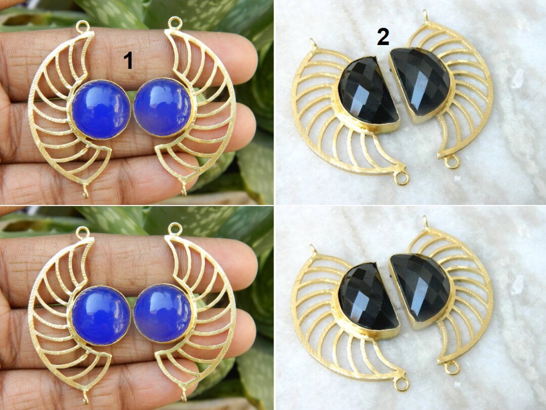 Blue Chalcedony & Black Chalcedony color Dyed Natural Agate - Etsy UK