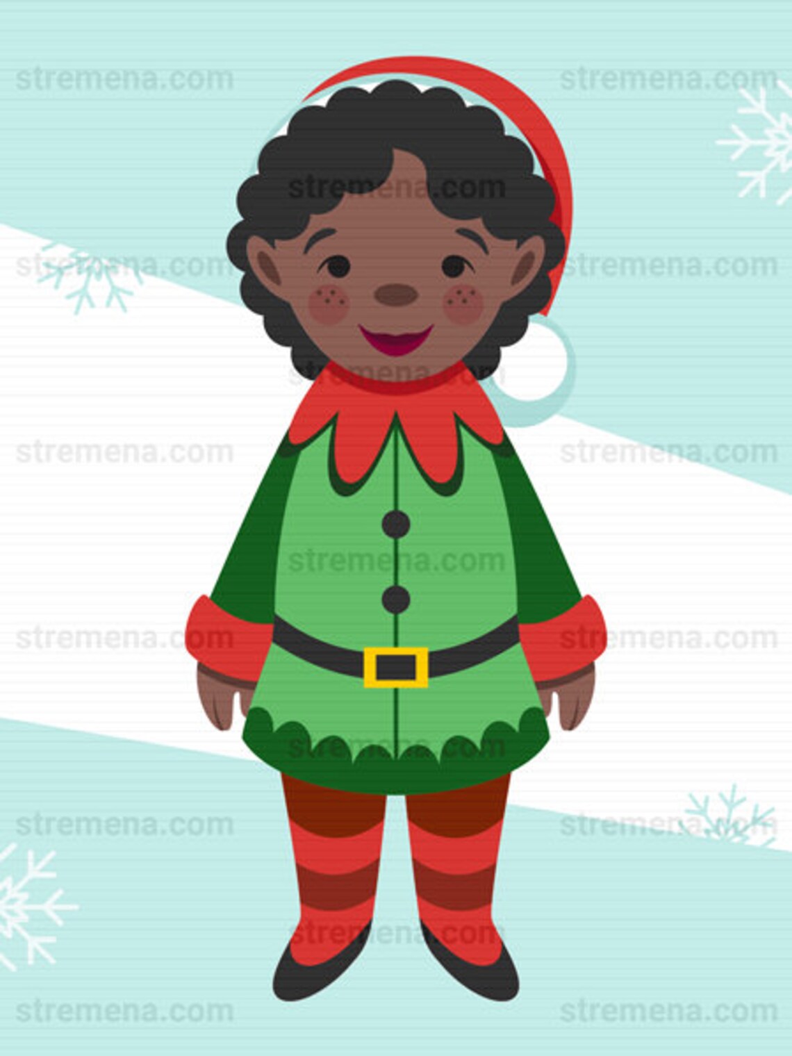 Christmas SVG Bundle Santa Elf Snow Girl Characters - Etsy