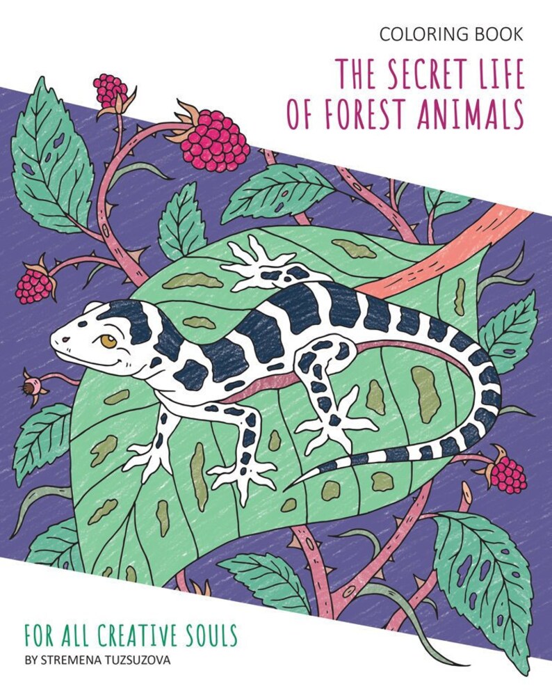Coloring Book PDF: the Secret Life of Forest Animals - Etsy