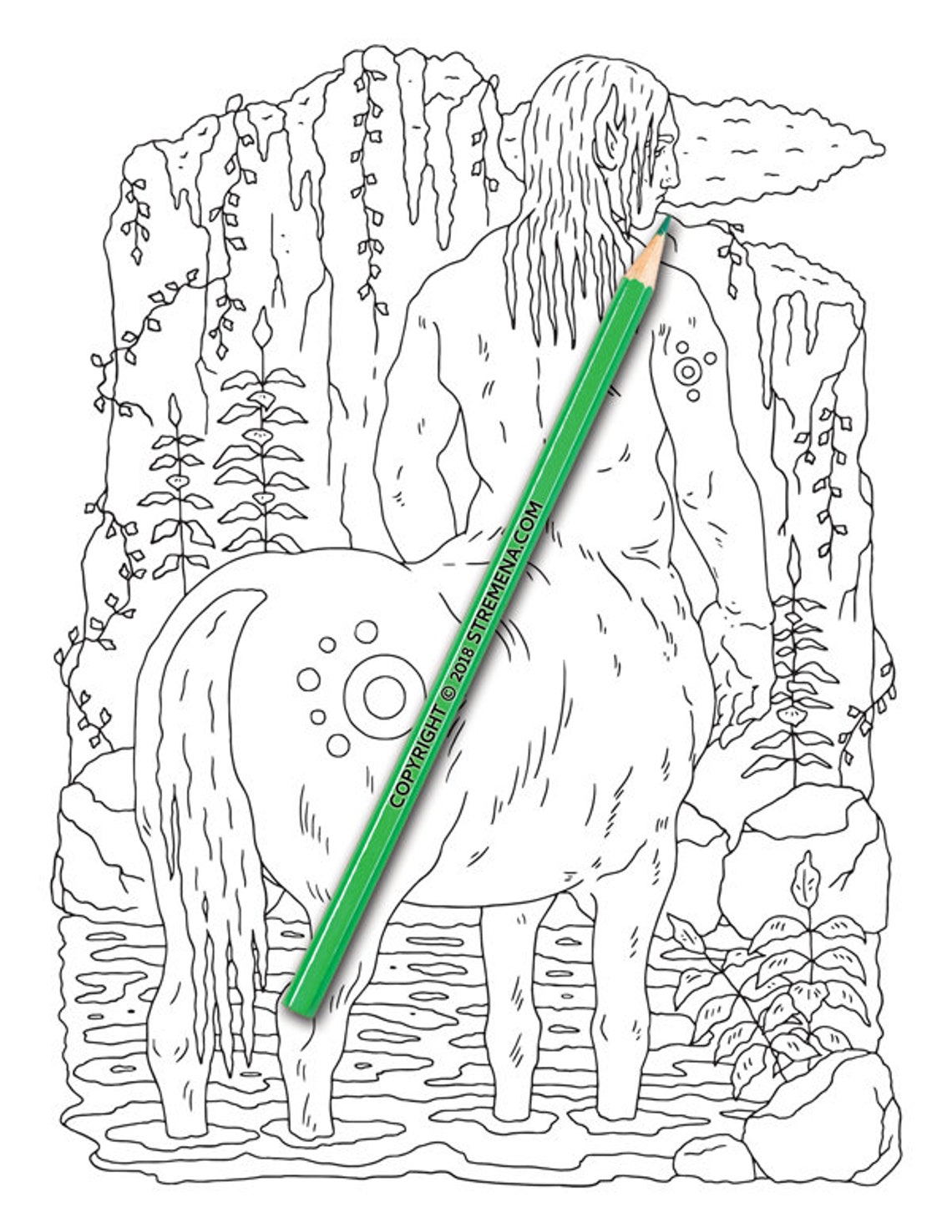 Printable Adult Coloring Page: Mythical Centaur - Etsy
