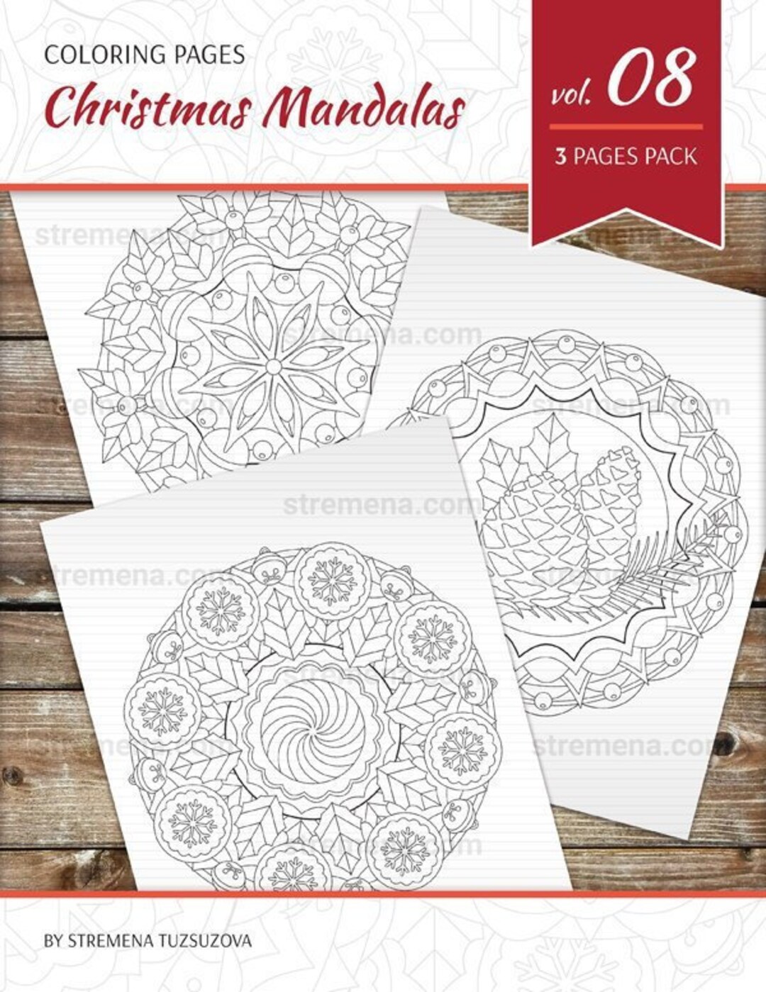 Christmas Cones Coloring Pages