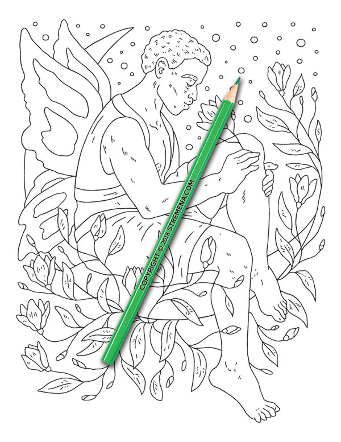 Printable Adult Coloring Pages: Mythical Fairy Creatures - Etsy