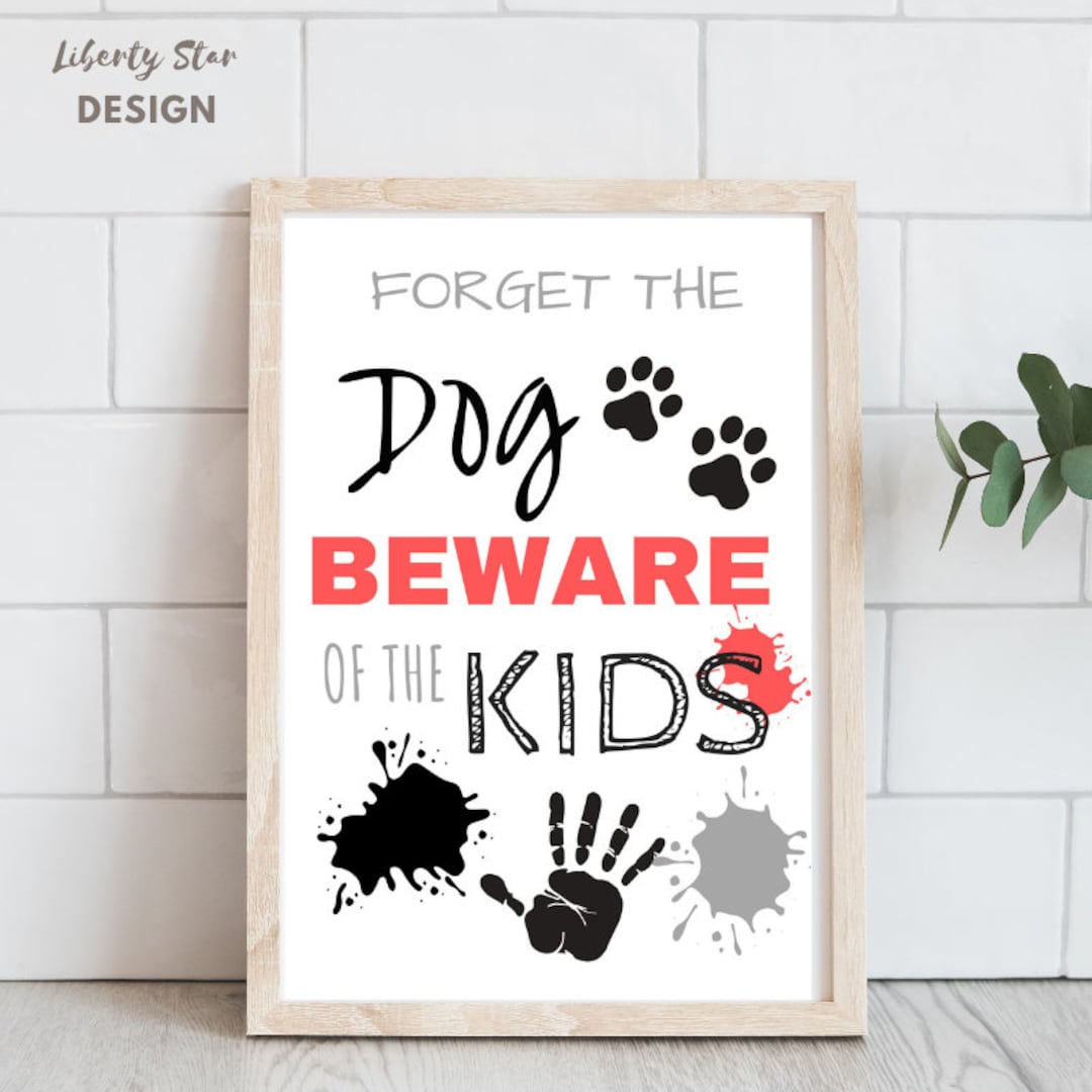 Beware of the Kid Printable Family Contemporary Wall Print Gift Home ...