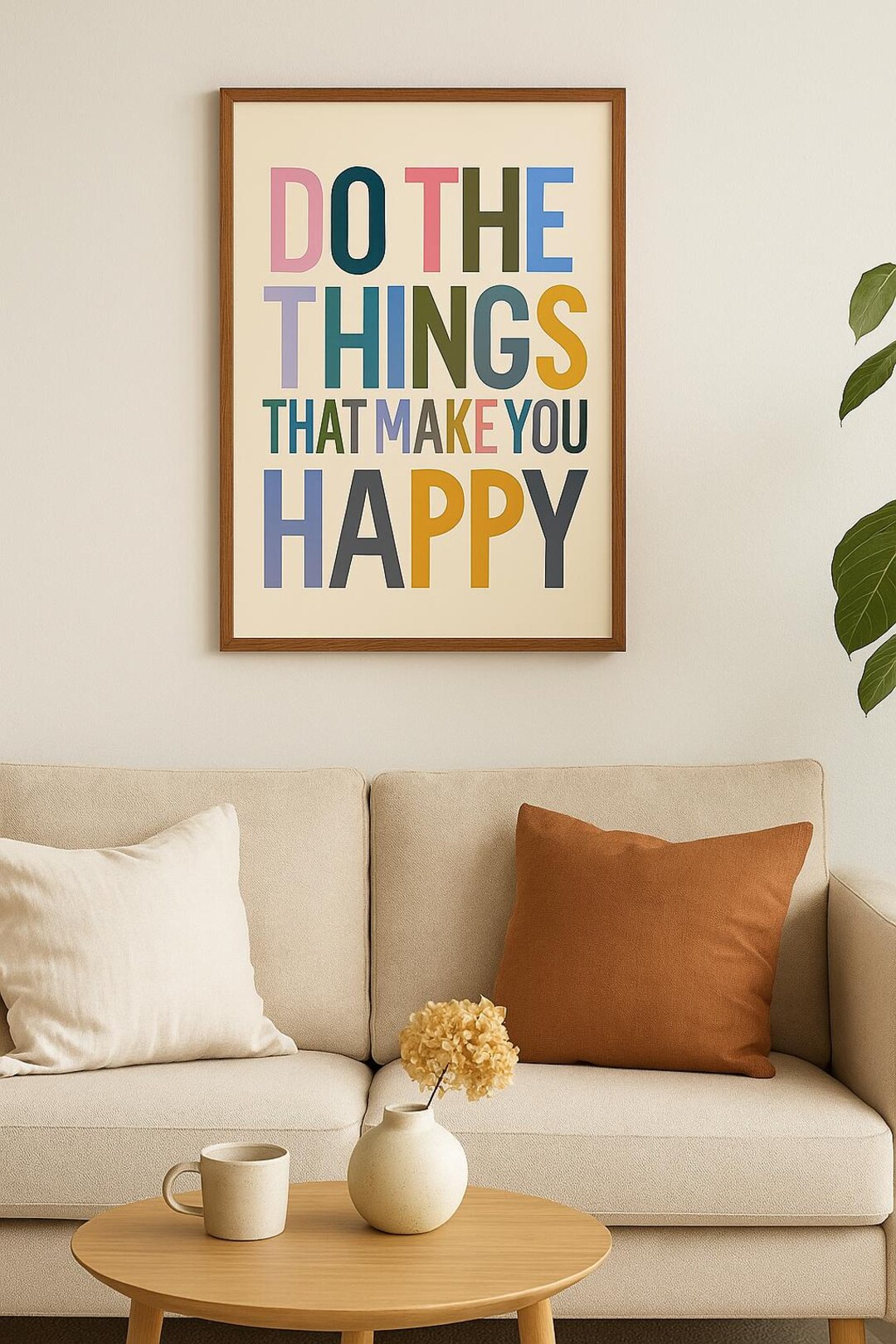 Do the Things That Make You Happy – Colorful Motivational Quote Print ...