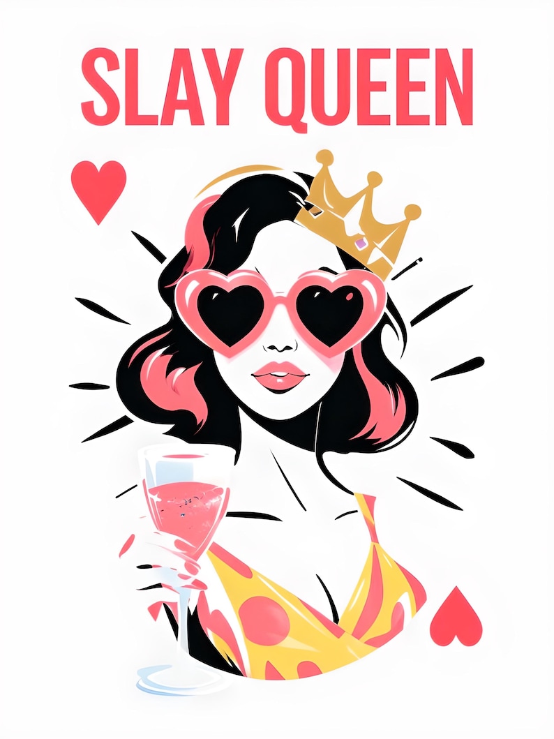 Slay Queen Art Print: Retro Pop Art Home Decor - Etsy
