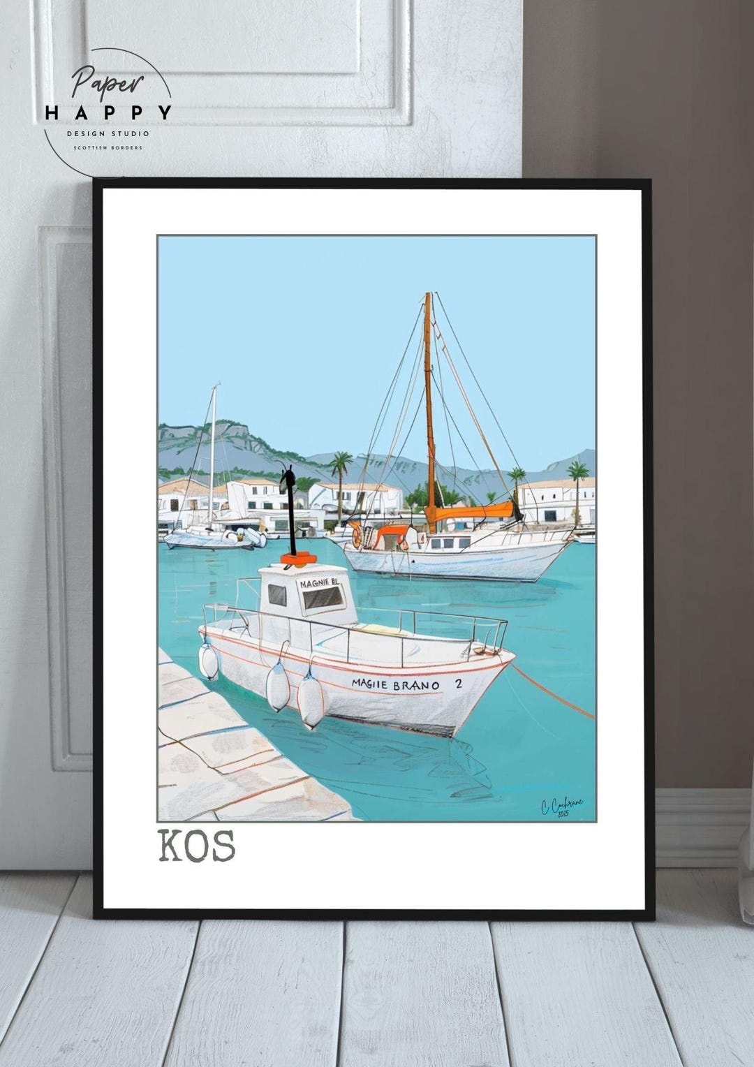 Kos Travel Print - Greece, Kos Poster, Greece Poster, Travel Wall Art ...