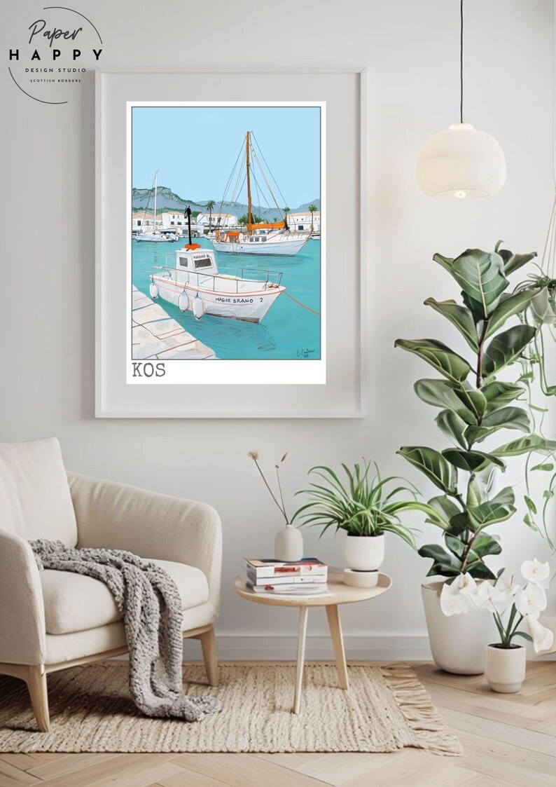 Kos Travel Print - Greece, Kos Poster, Greece Poster, Travel Wall Art ...