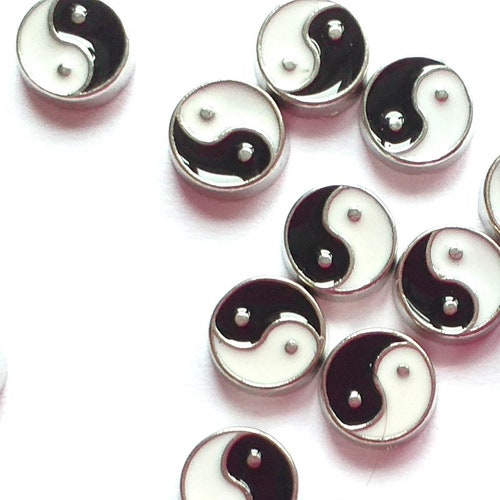 3/5/10pcs Ying Yang Floating Charms Enamel Memory Locket - Etsy