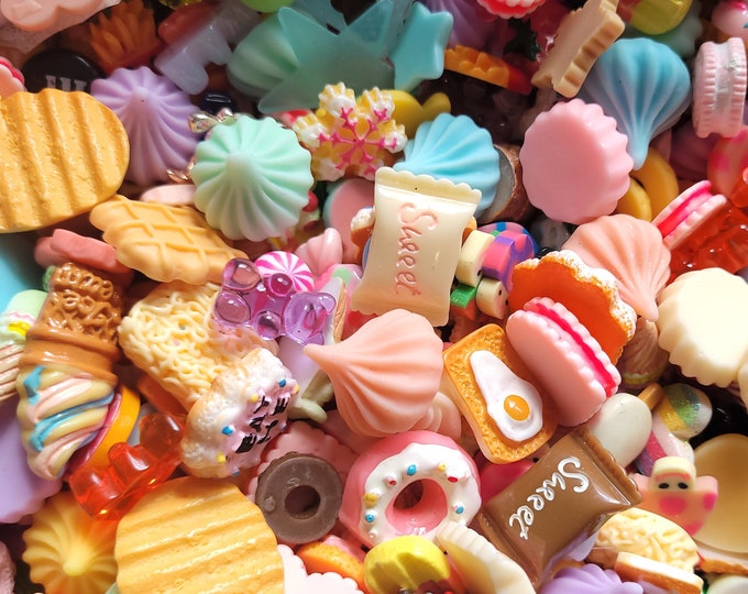 25/50/100pcs SALE Decoden DIY Phone Case Food Flatback Cabochons ...