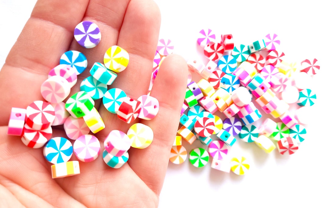 20/50pc/100pc MIXED Peppermint Candy Beads , Windmill Beads , Pinwheel ...
