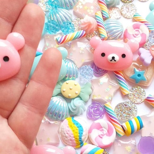 Gingerbread Christmas Candy Cane Set Decoden Kawaii Craft - Etsy