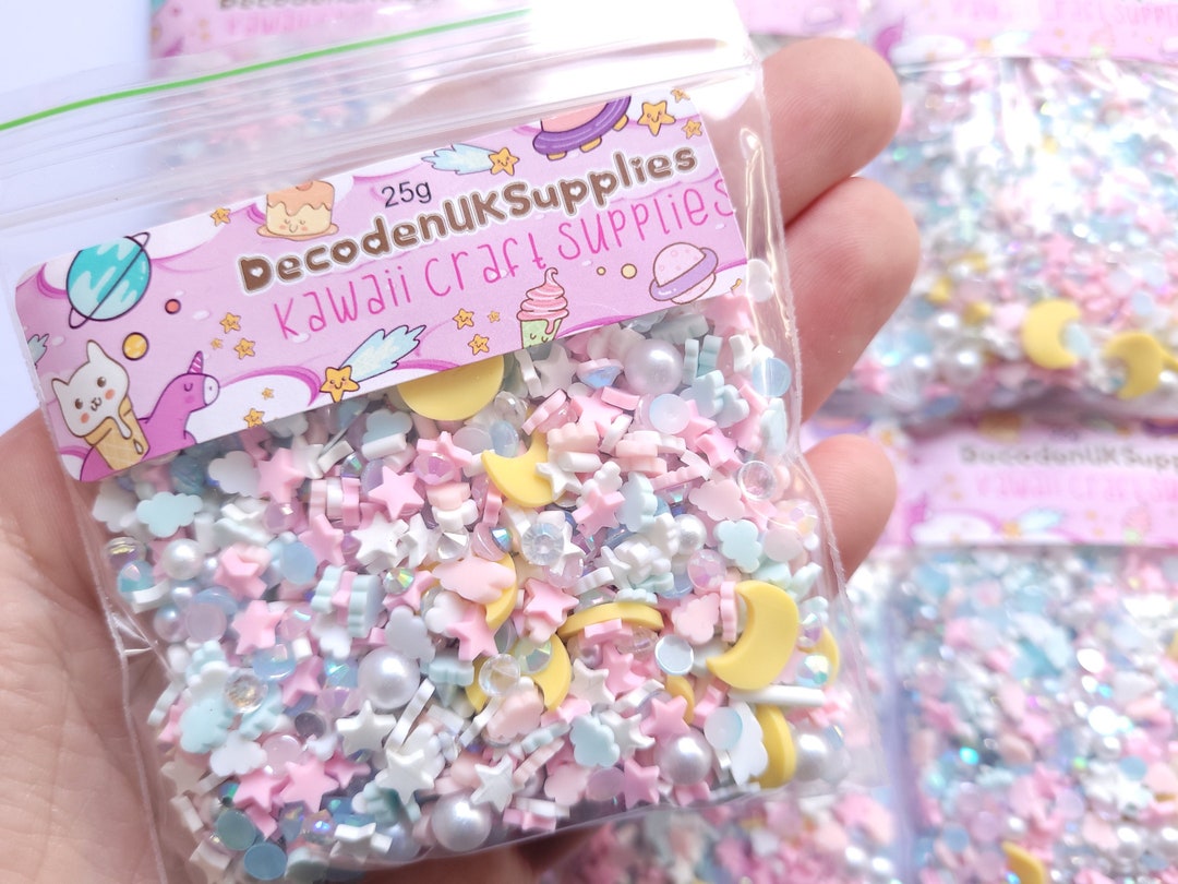25g Kawaii Cute Moon Sprinkles Clay Sprinkles Funfetti - Etsy