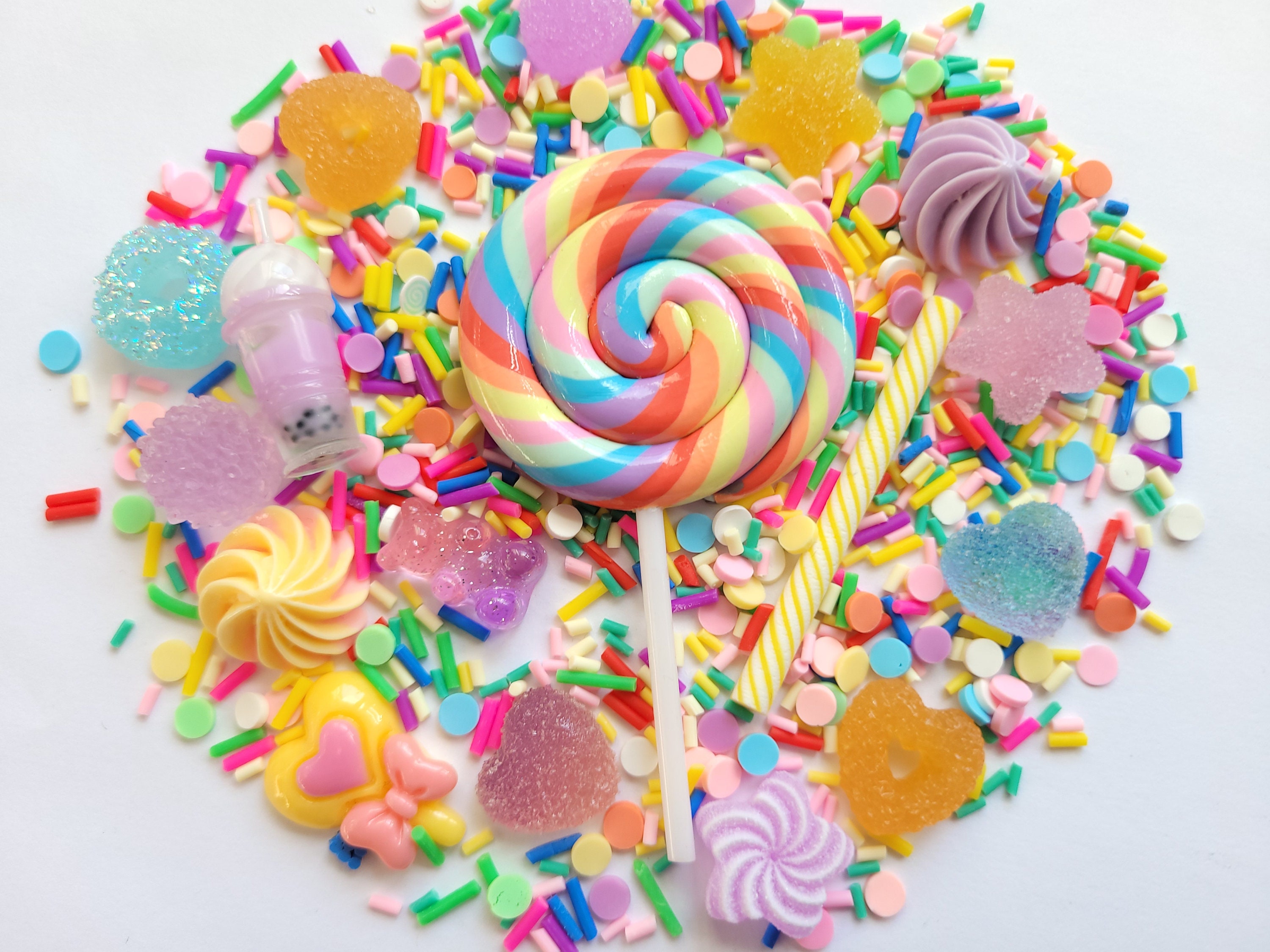 HUGE Lollipop Candy Cabochon Decoden Set Vibrant Decoden | Etsy