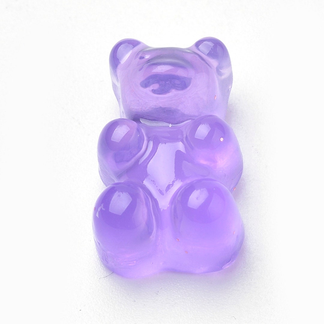 5/10/20pcs PURPLE Jelly Gummy Bear Cabochons , Fake Candy Cabochon ...