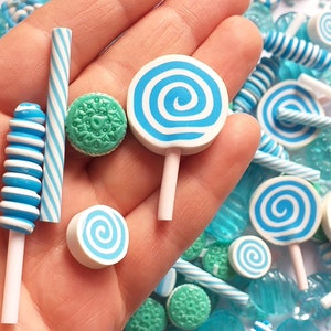 5pc/10pc/20pc Blue Candy Canes, Sweets , Craft Supplies, - Etsy