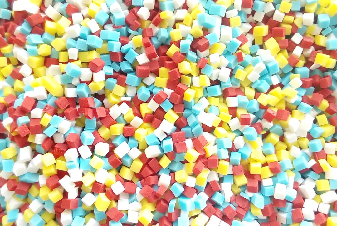 50g/100g Cube Sprinkles, Sugar Cube, Polymer Clay Sprinkles, Fimo ...
