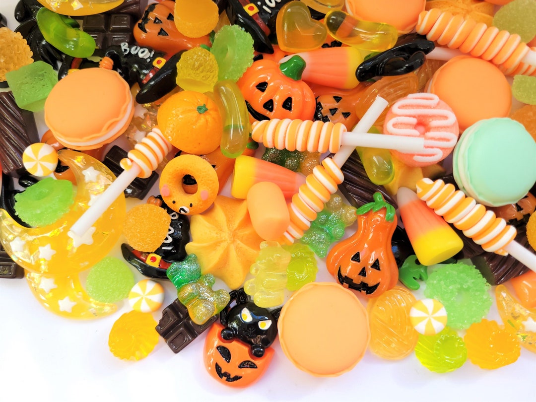 5/10/20/50pc Halloween 'trick or Treat' Spooky Candy Cabochons ...