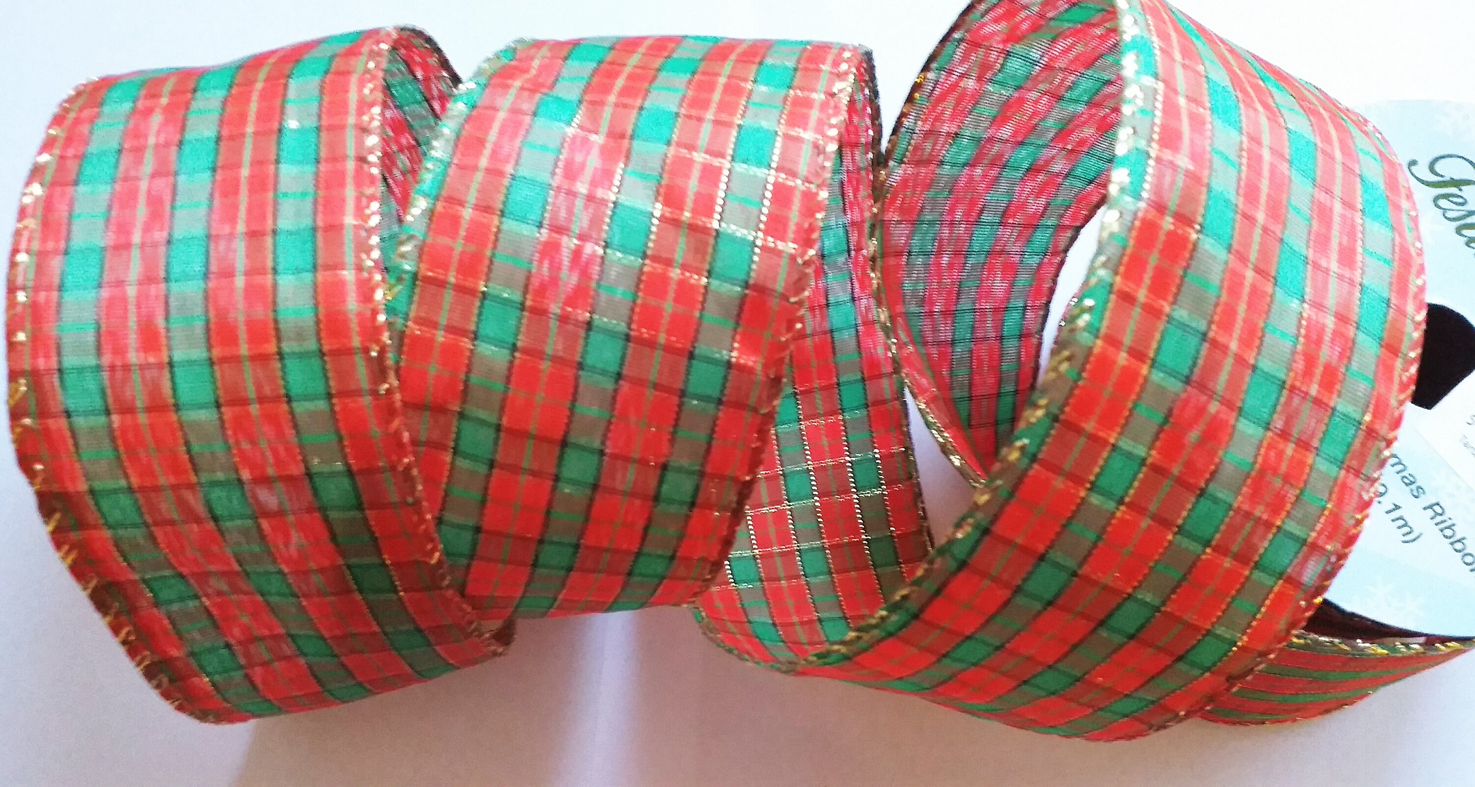 Extra WIDE 63mm Wired Ribbon Tartan Pattern Wreath - Etsy UK