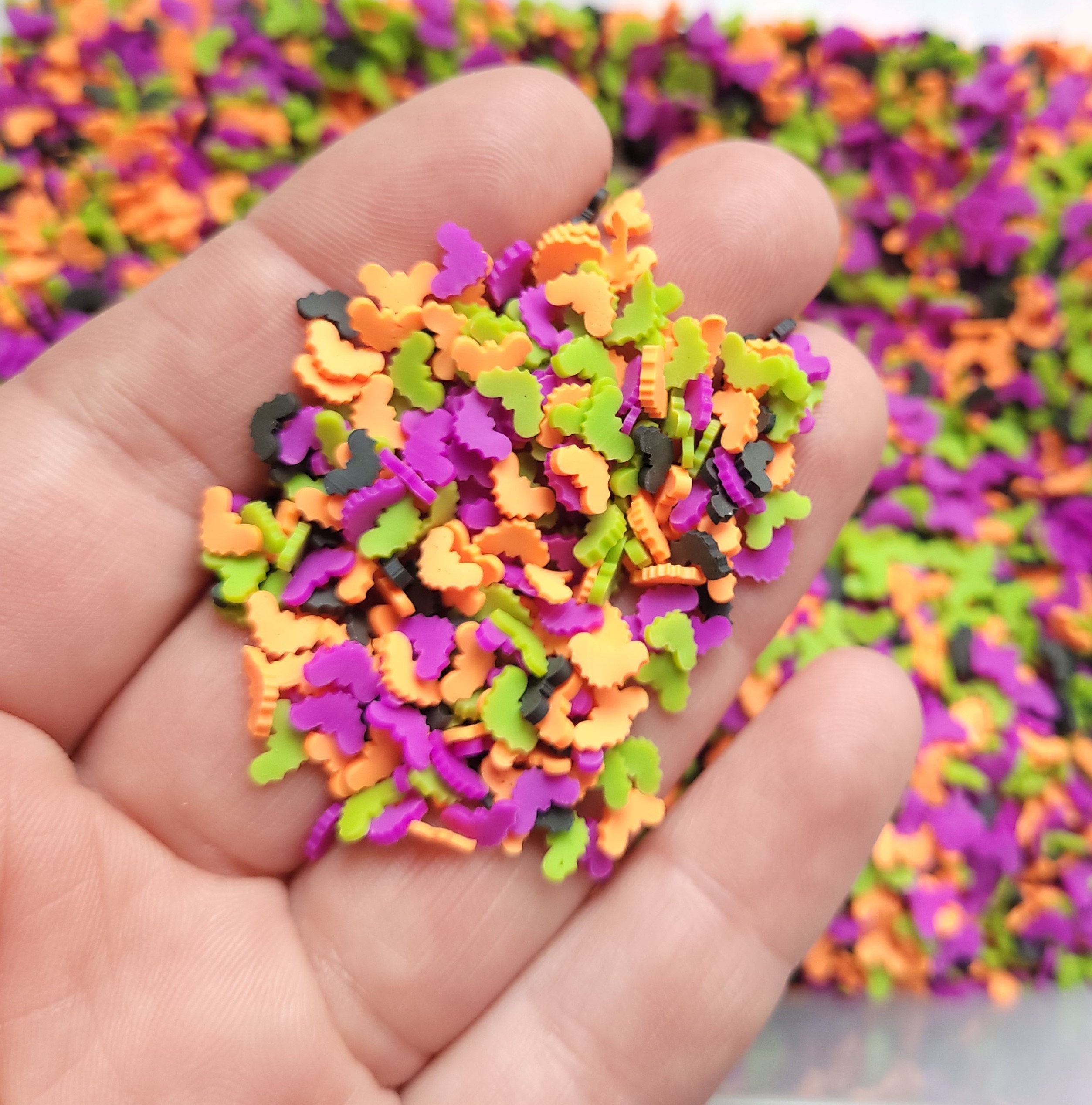 10g halloween Bat sprinkles clay sprinkles funfetti resin | Etsy