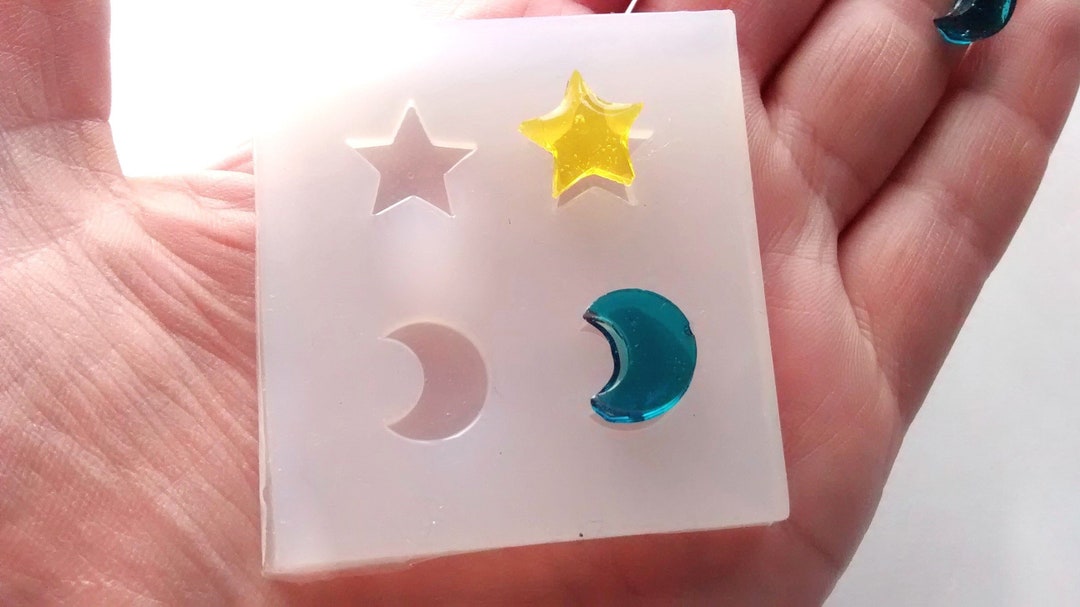 Mini Mould, Moon and Star Flexible Mold - for UV Epoxy Resin and More ...