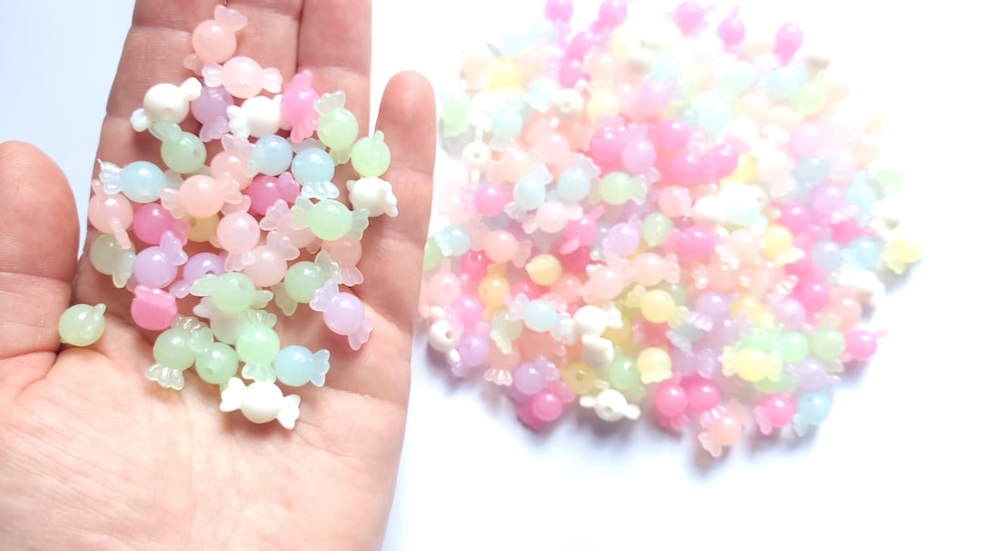 20/50/100/200pcs Pastel Jelly Sweet Beads, Fake Candy Beads, Acrylic Beads, Craft Supplies ...