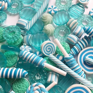 5pc/10pc/20pc Blue Candy Canes, Sweets , Craft Supplies, - Etsy
