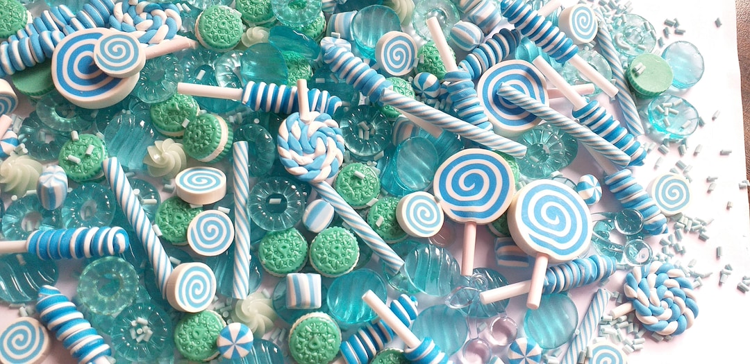 5pc/10pc/20pc Blue Candy Canes, Sweets , Craft Supplies, - Etsy
