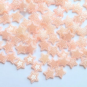 50/100 Pcs Pastel Pink Star Cabochons, 10mm Star Cabochon , Decoden ...